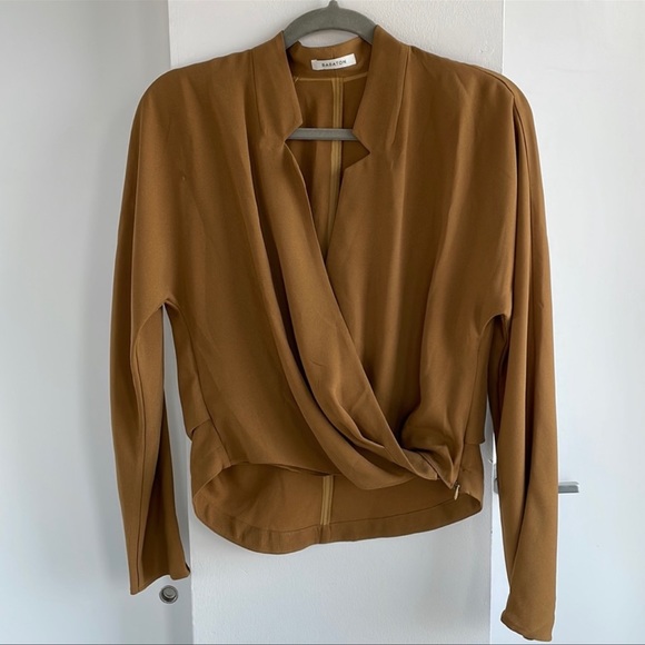 Aritzia | Tops | Aritzia Babaton Sheldon Wrap Blouse M | Poshmark